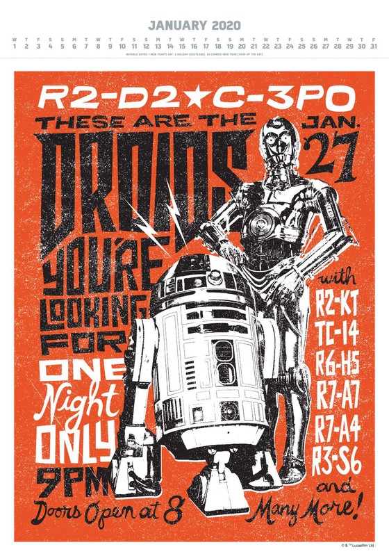 Star Wars Classic Deluxe 2020 Calendar - Official A3 Wall Calendar ...
