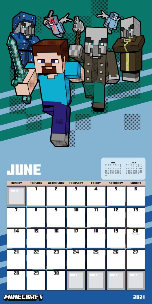 Minecraft 2021 Calendar - Official Square Wall Format Calendar by ...