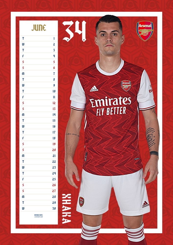 Arsenal FC 2021 Calendar - Official A3 Wall Format Calendar by ...