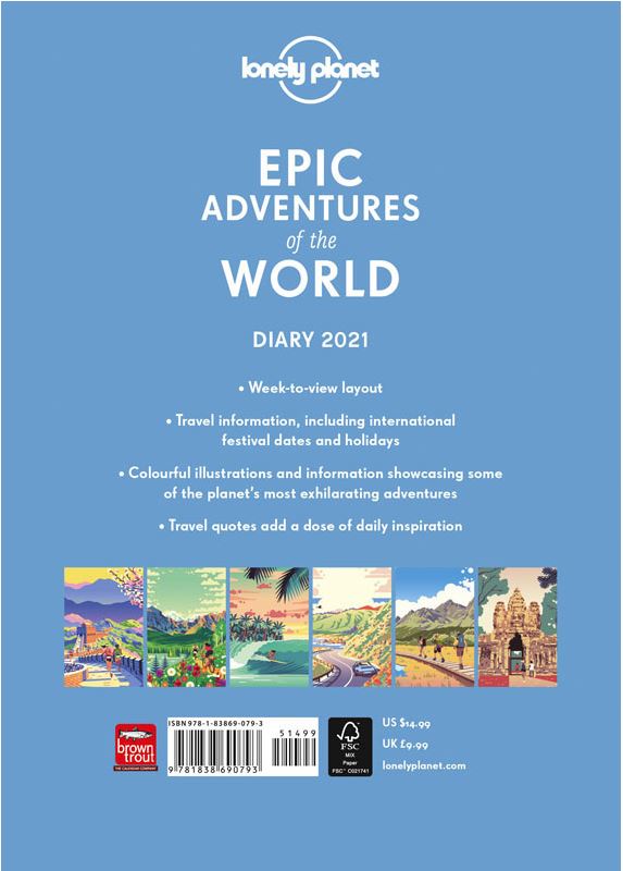 Epic Adventures Of The World - 2021 Diary, Lonely Planet by Lonely ...