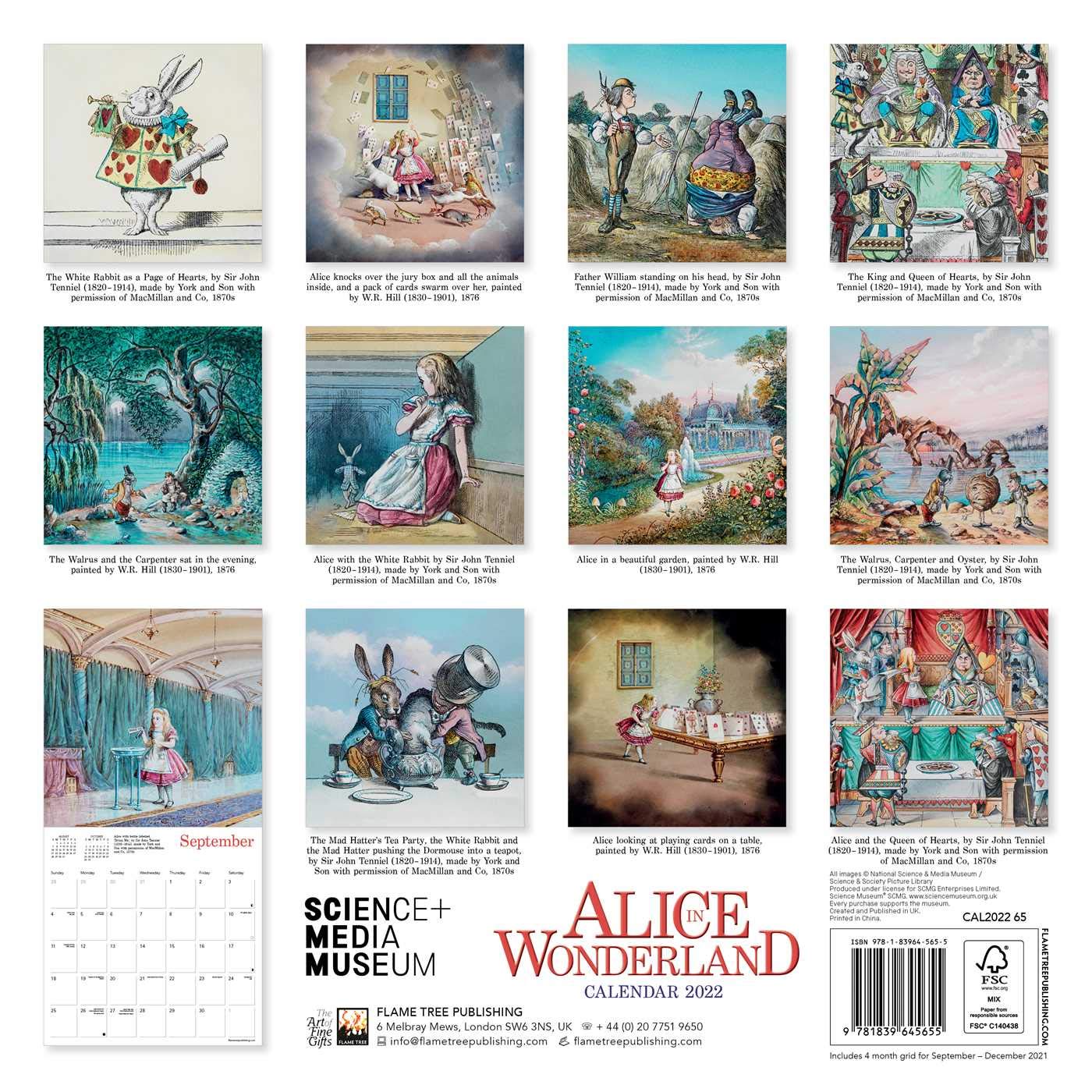 Alice in Wonderland - 2022 Wall Calendar (Art Calendar), Science Museum ...