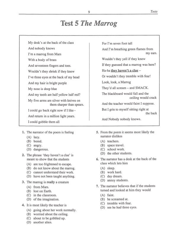 Selective Schools & Scholarship English Comprehension Tests, Excel ...