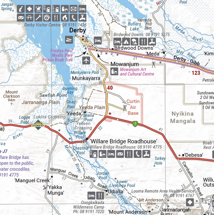 The Kimberley Map , Featuring the Gibb River Road by Hema Maps ...