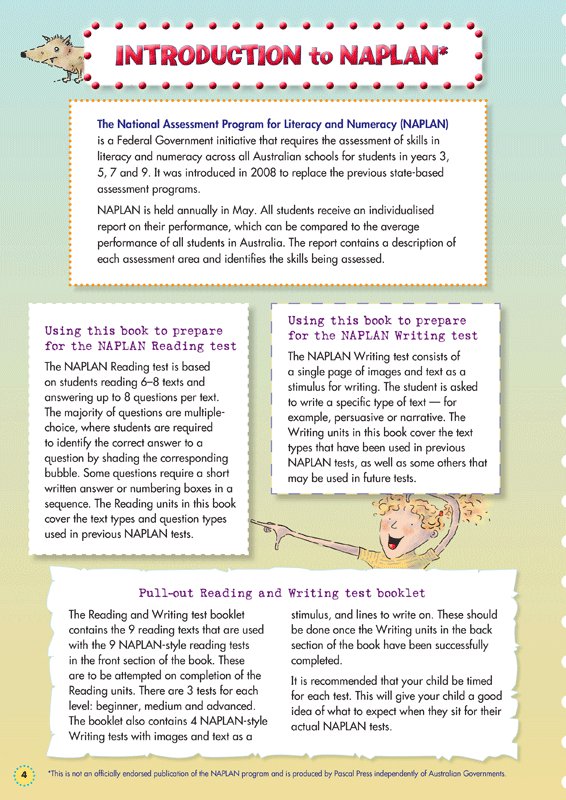 Naplan Narrative Writing Prompts NAPLAN English Example Tests Set 2 