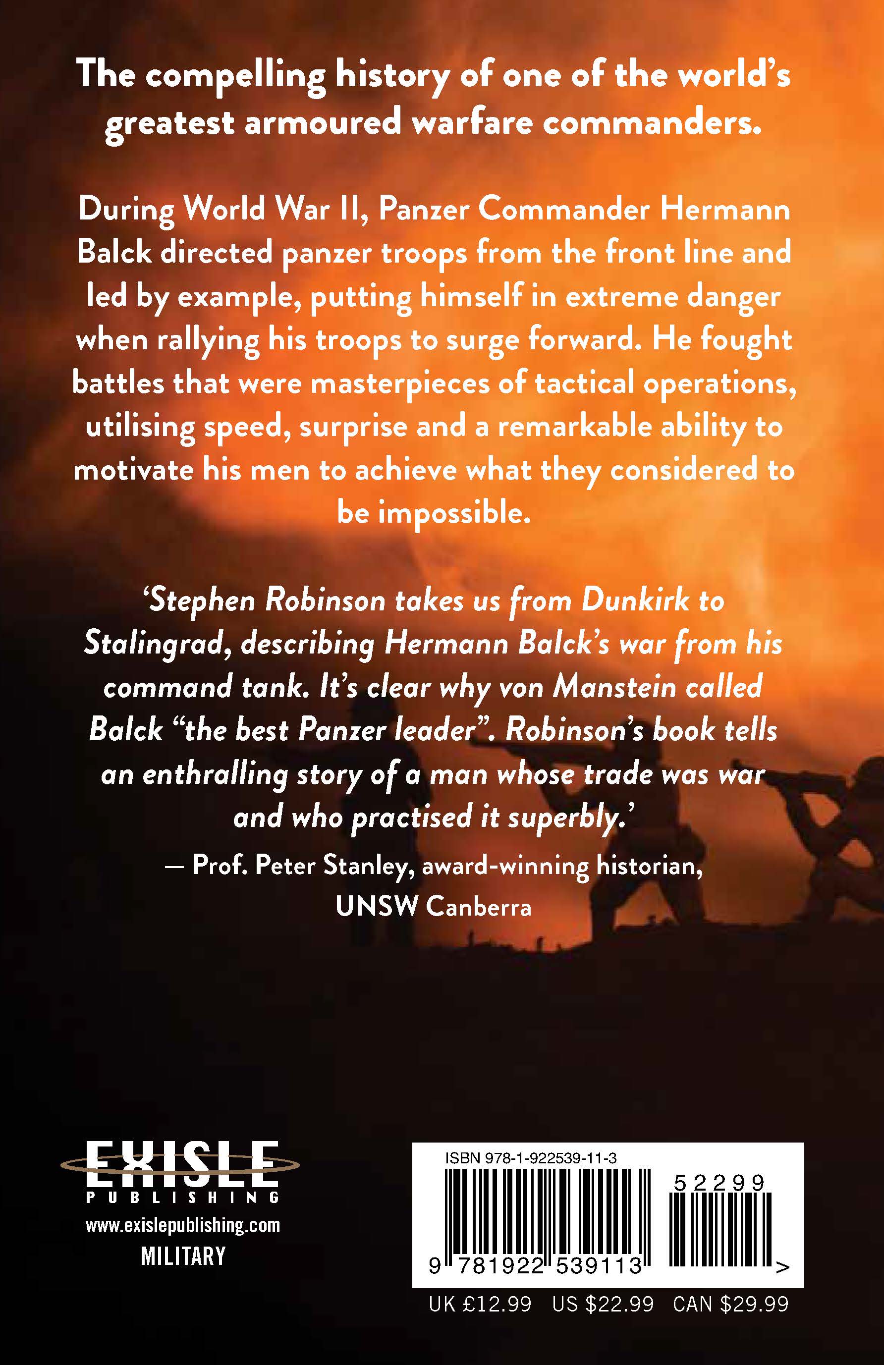 Panzer Commander Hermann Balck, Germany's Master Tactician by Stephen ...