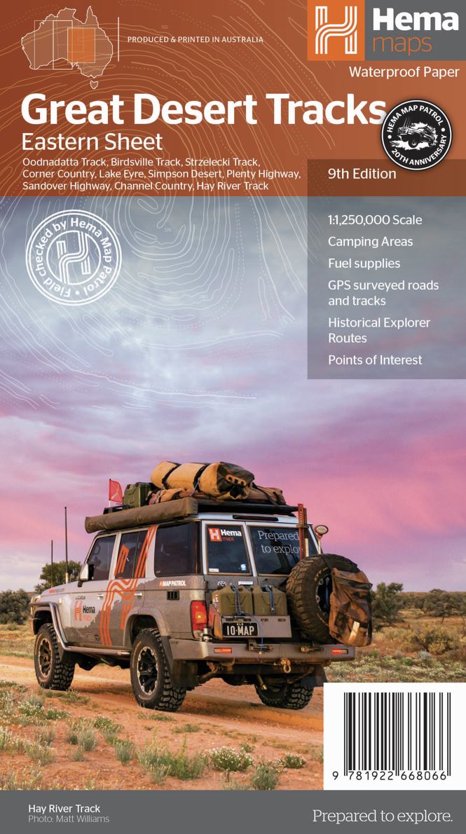 Great Desert Tracks Map: Eastern Sheet, Great Desert Tracks by Hema ...