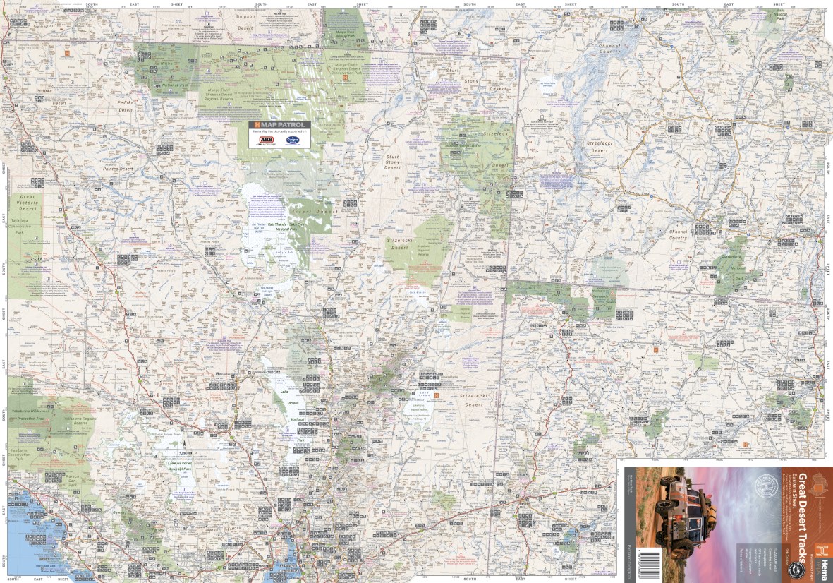 Great Desert Tracks Map: Eastern Sheet, Great Desert Tracks by Hema ...