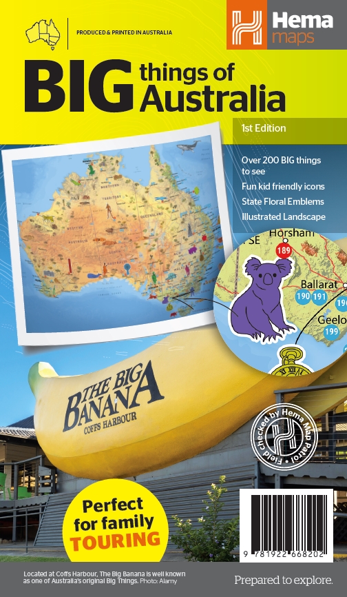 Big Things Of Australia Map by Hema Maps | 9781922668202 | Booktopia