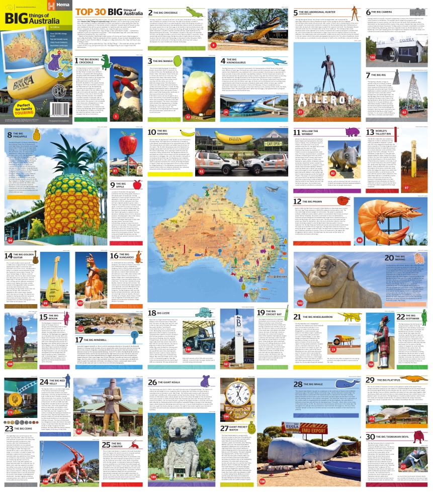 Big Things Of Australia Map by Hema Maps | 9781922668202 | Booktopia