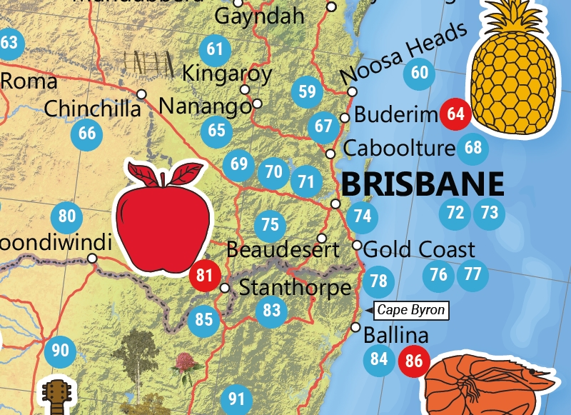 Big Things Of Australia Map by Hema Maps | 9781922668202 | Booktopia