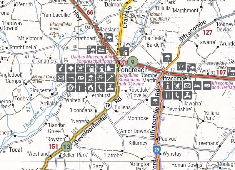 Outback Queensland Map, Camooweal to Stanthorpe by Hema Maps Australia ...