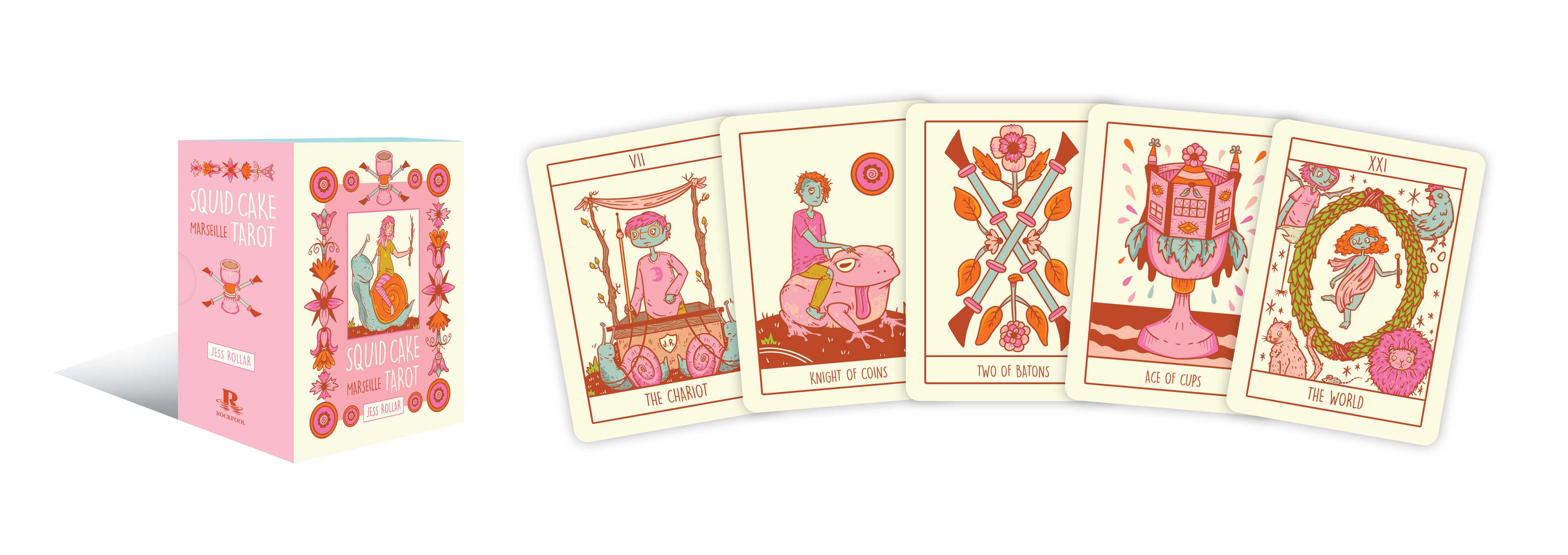 Squid Cake Marseille Tarot, (78 Gilded Cards and 184-Page Guidebook) by ...