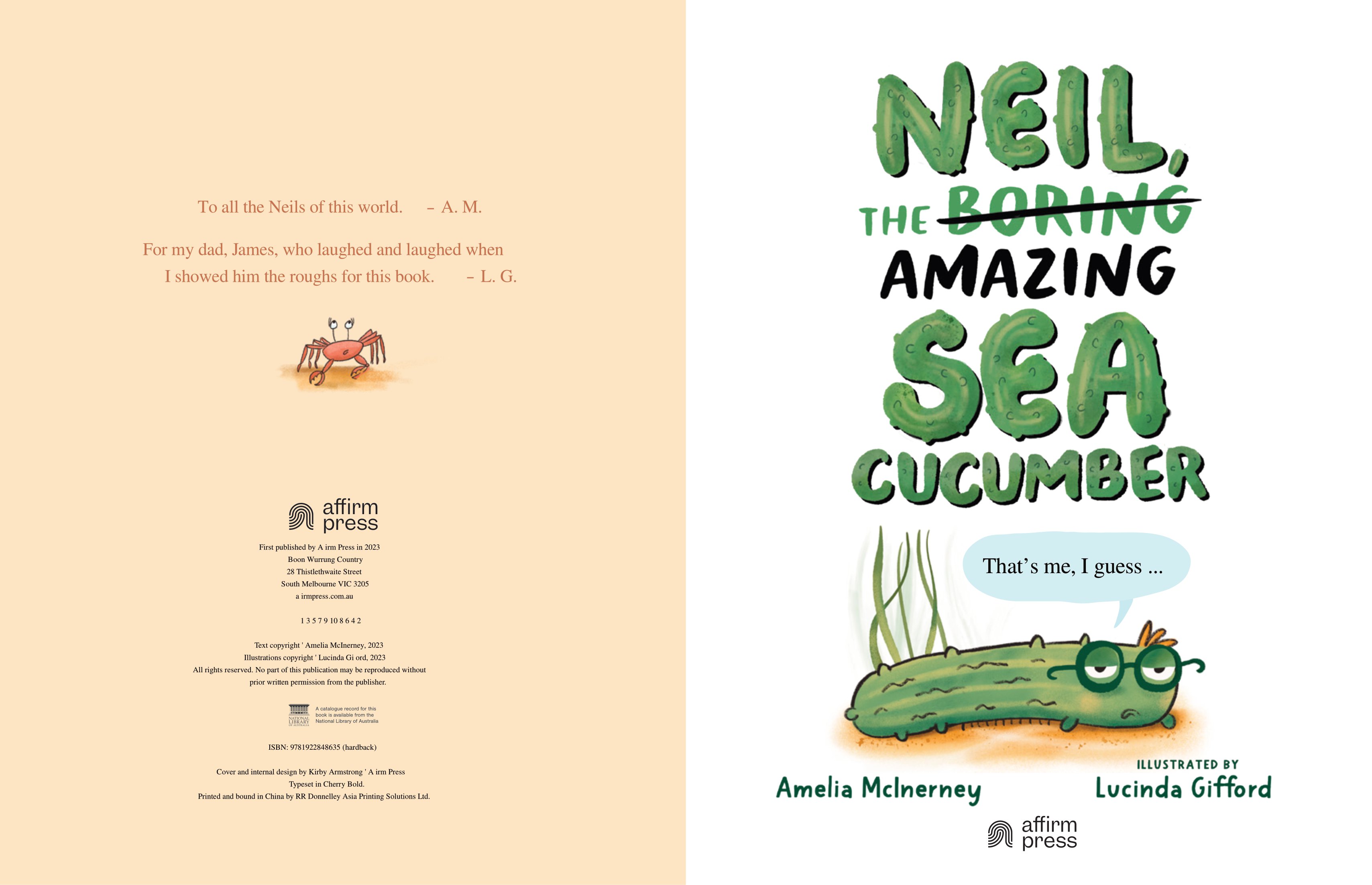 Neil, The Amazing Sea Cucumber by Amelia McInerney | 9781922848635 ...