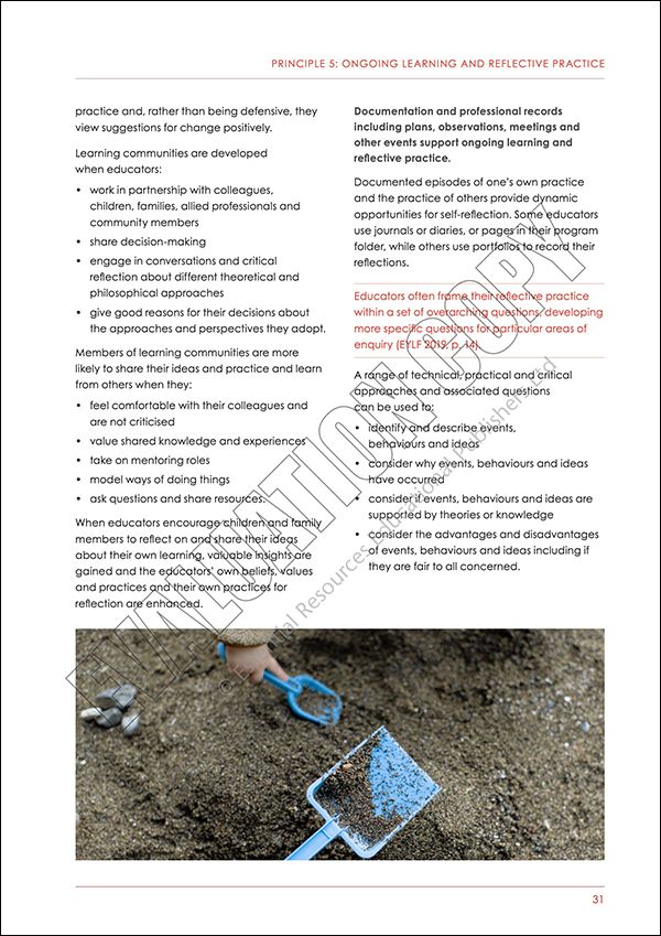 Principles and Practice for Driving the EYLF - 2nd edn, Explore the ...