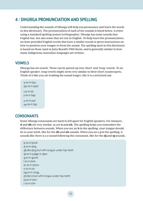 The Dhurga Dictionary and Learners Grammar, A south-east coast NSW ...