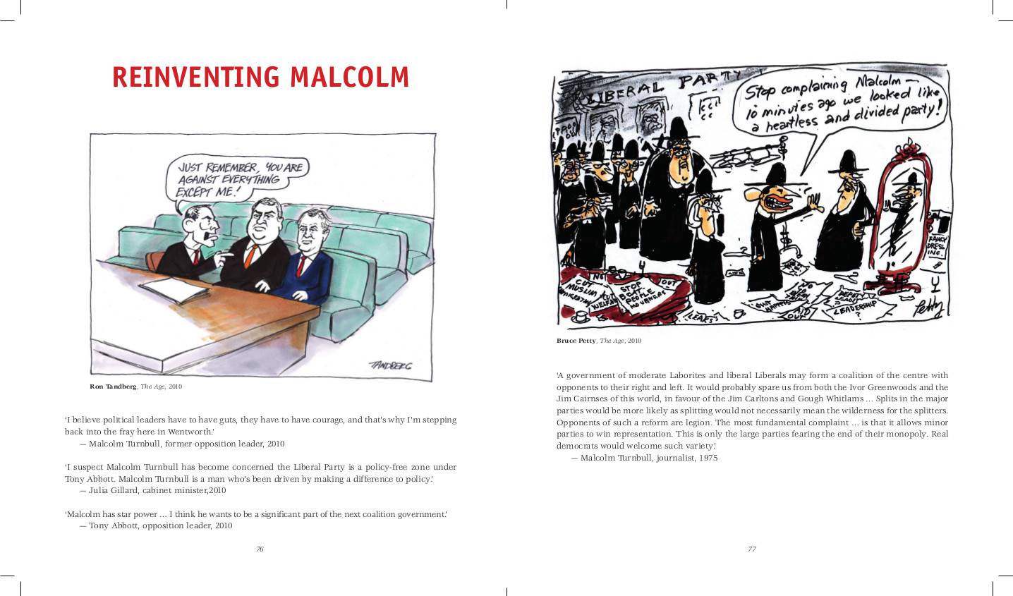 My Brilliant Career, Malcolm Turnbull: a Political Life, in Cartoons by ...