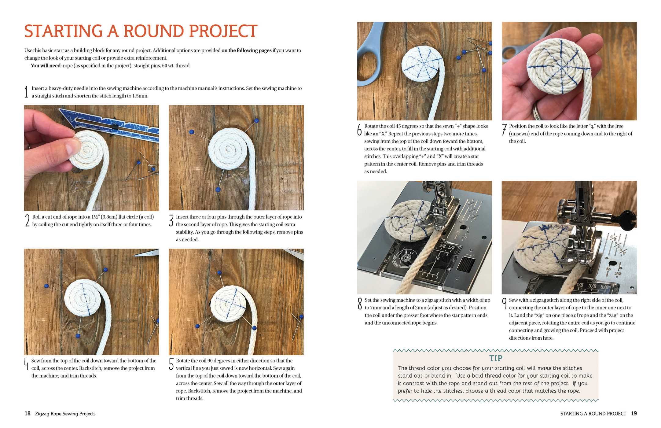 Zigzag Rope Sewing Projects, 16 Home Accessories to Make with a Simple ...