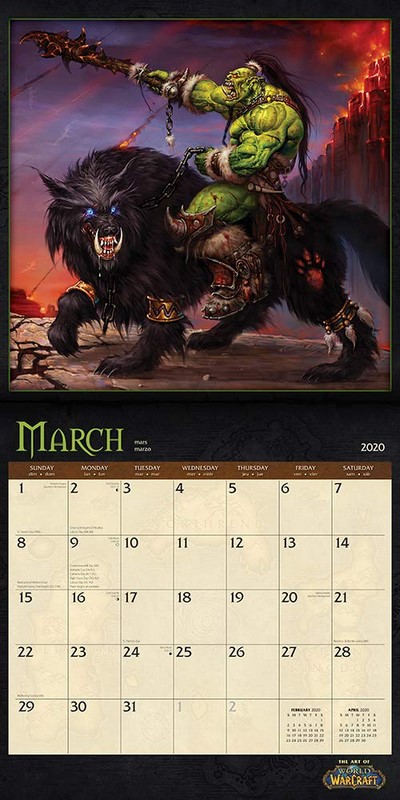 The Art Of World Warcraft - 2020 Wall Calendar by Browntrout Publishers ...
