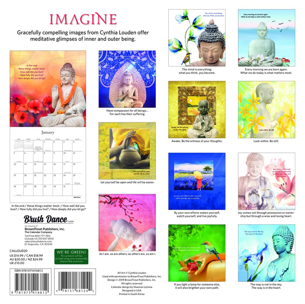Imagine - 2020 Wall Calendar by Brush Dance | 9781975416812 | Booktopia