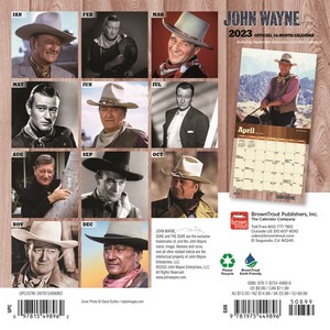 John Wayne - 2023 Mini Wall Calendar by Browntrout | 9781975449896 ...