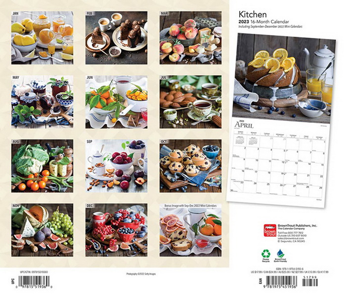 Kitchen - 2023 Deluxe Wall Calendar, 2023 Wall Calendars by BrownTrout ...