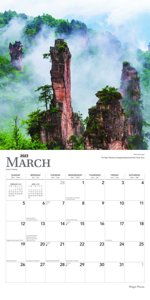 Magic Places - 2023 Wall Calendar by Browntrout | 9781975452100 | Booktopia