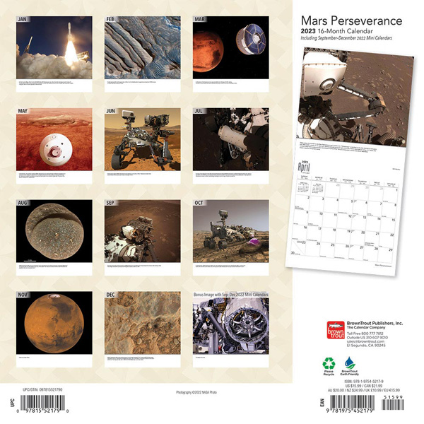 Mars Perseverance - 2023 Wall Calendar, 2023 Wall Calendars by ...