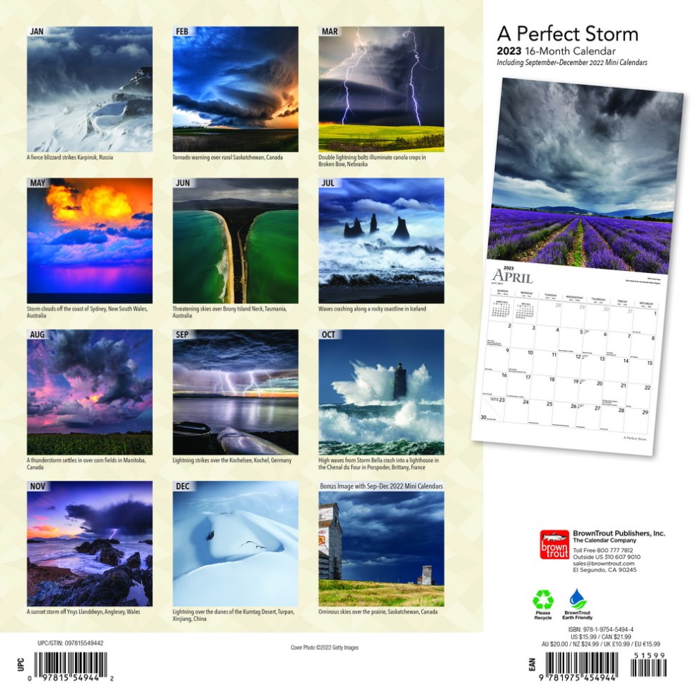 A Perfect Storm - 2023 Wall Calendar by Browntrout | 9781975454944 ...