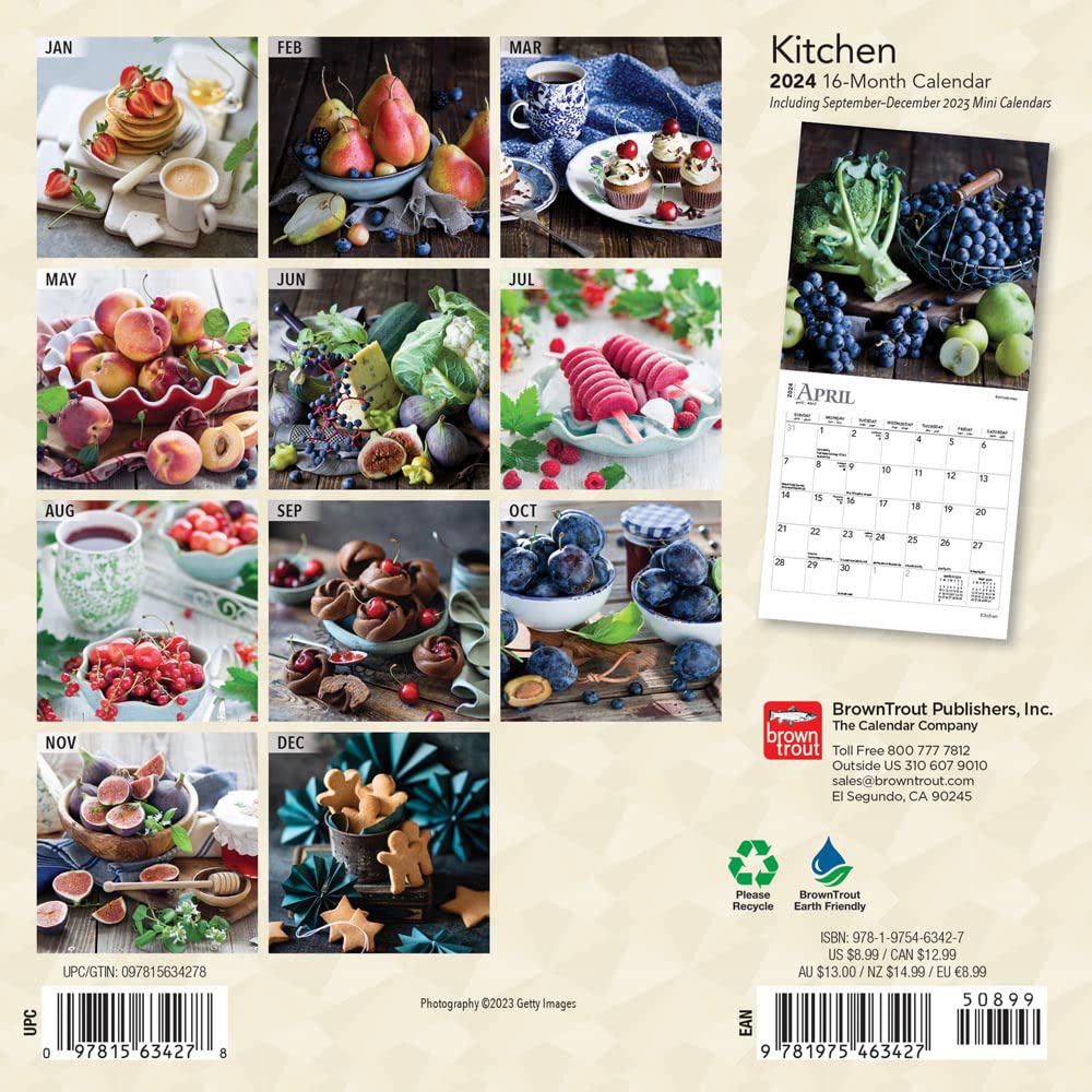 Kitchen - 2024 Mini Wall Calendar by Browntrout | 9781975463427 | Booktopia