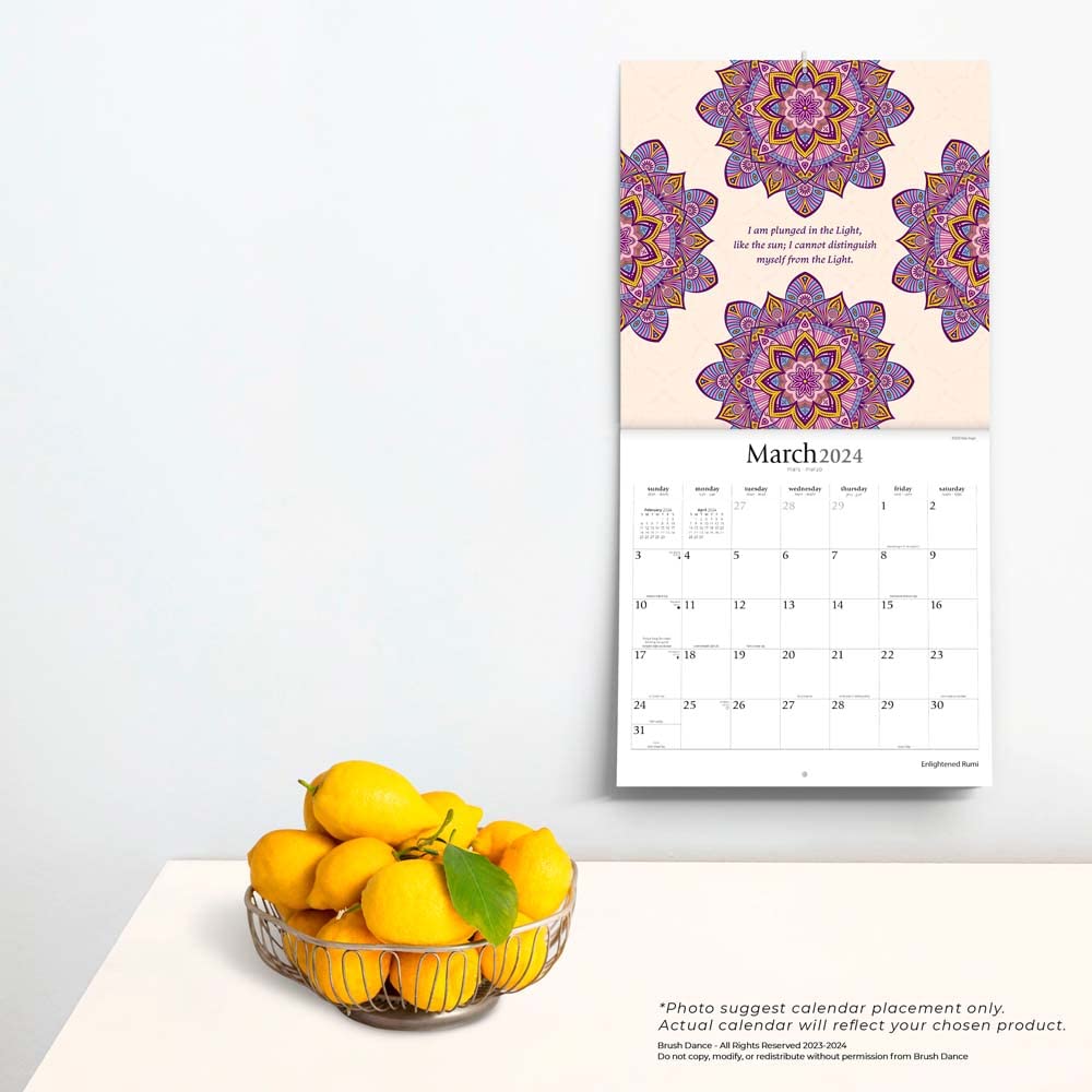 Enlightened Rumi - 2024 Wall Calendar (Brush Dance) by Browntrout ...