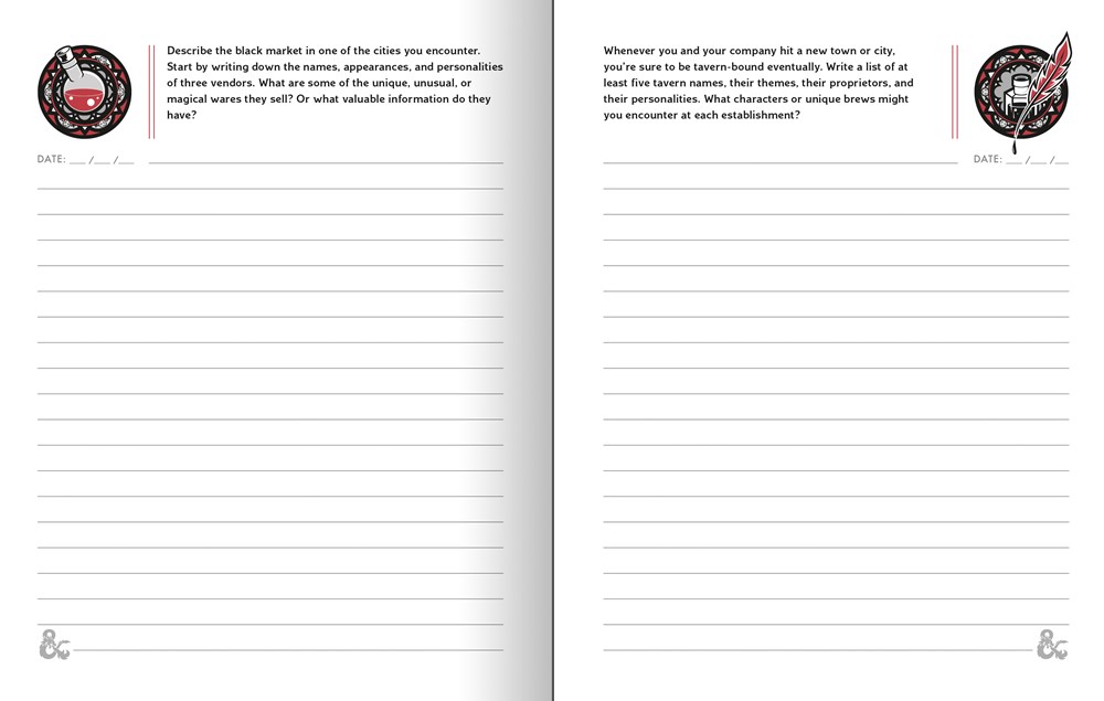 The Worldbuilder's Journal of Legendary Adventures (Dungeons & Dragons), 365 Questions to Help ...