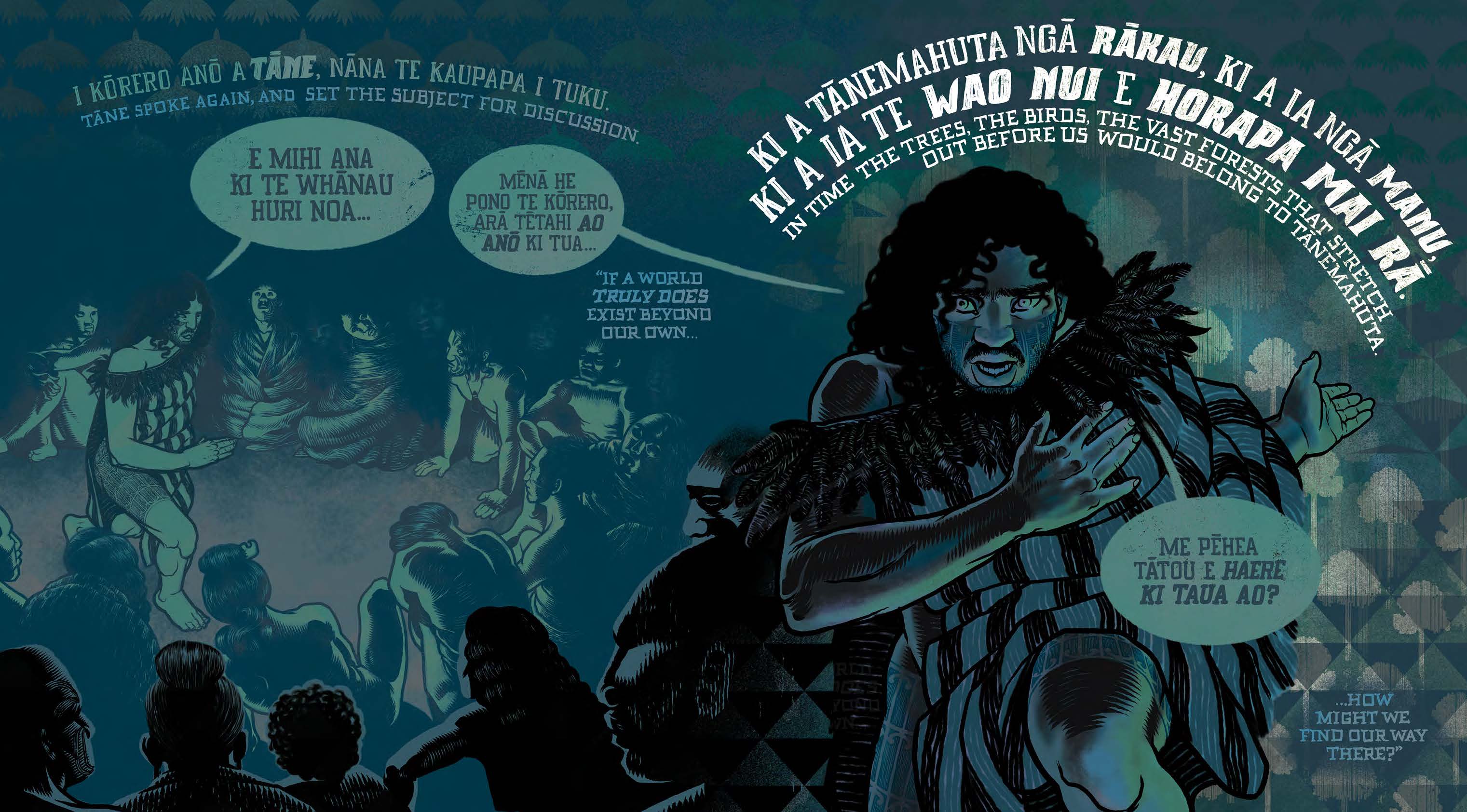 Te Wehenga, The separation of Ranginui & Papat??nuku by Mat Tait ...