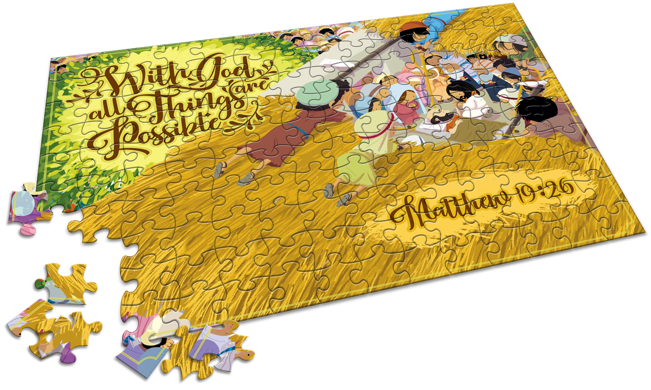 Jesus Heals a Crippled Man - Puzzle with Bible Scripture, 100-Piece ...