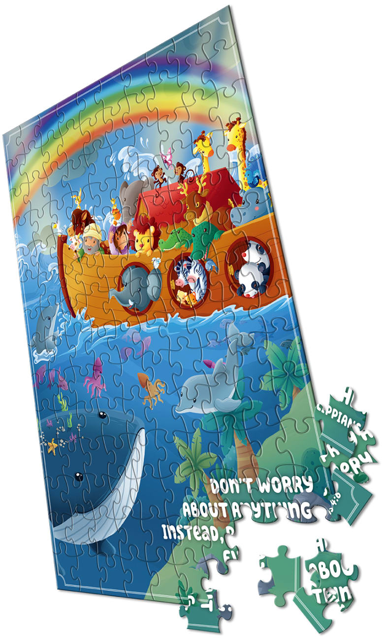 Noah's Ark - Puzzle with Bible Scripture, 48-Piece Jigsaw Puzzle by ...