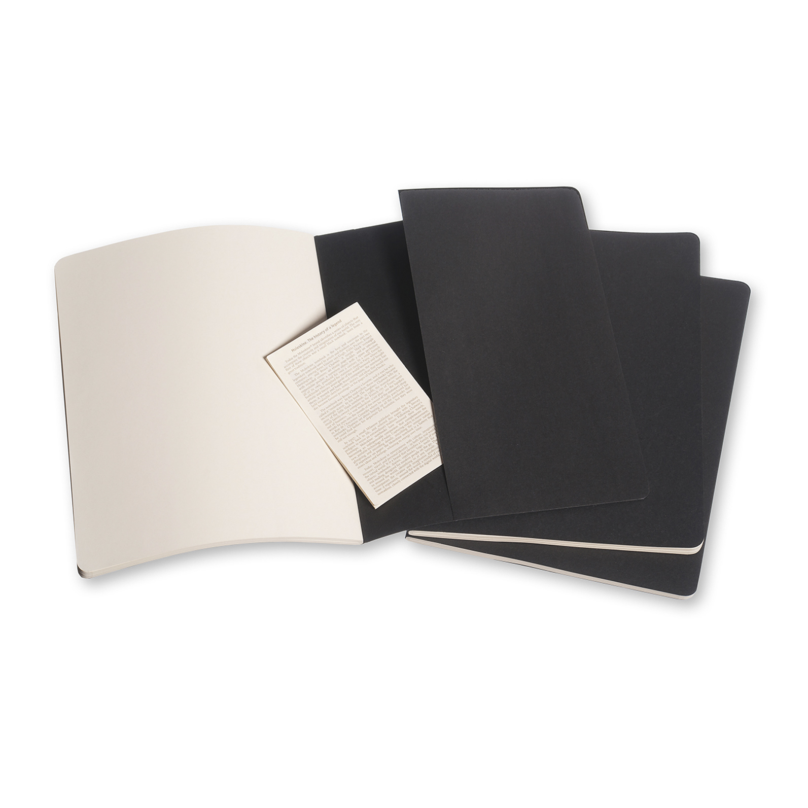 Moleskine Cahiers : Extra Large Journals, Plain - Black (Set of 3 ...