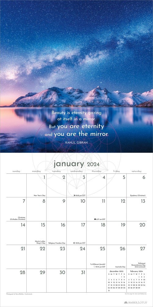 A Year of Mindful Living - 2024 Wall Calendar, Mindfulness Reveals Our ...
