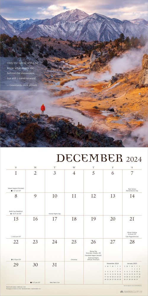 Wanderlust - 2024 Wall Calendar, Trekking the Road Less Traveled by ...